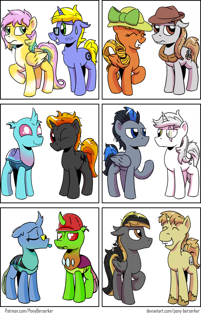 #3281922 - safe, artist:dsana, artist:pony-berserker, oc, oc only, oc:berzie, oc:daisy ...