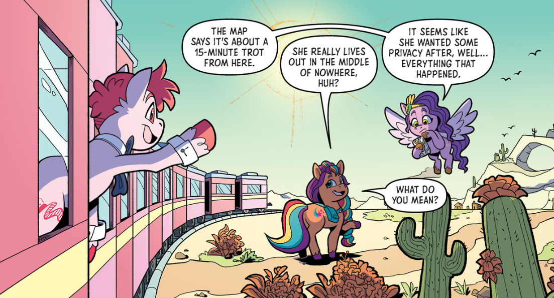 #3282703 - safe, idw, official comic, pipp petals, sunny starscout ...