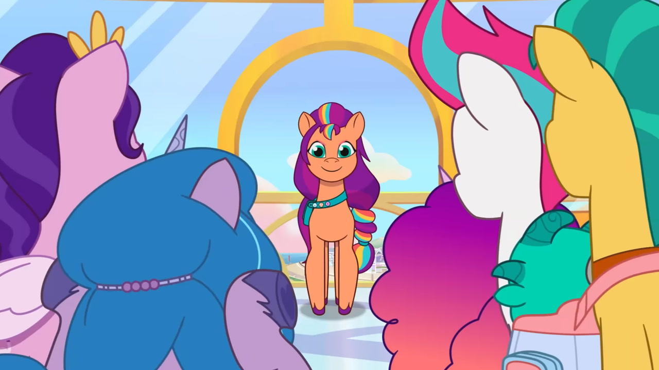 #3283008 - safe, screencap, hitch trailblazer, izzy moonbow, misty brightdawn, pipp petals ...