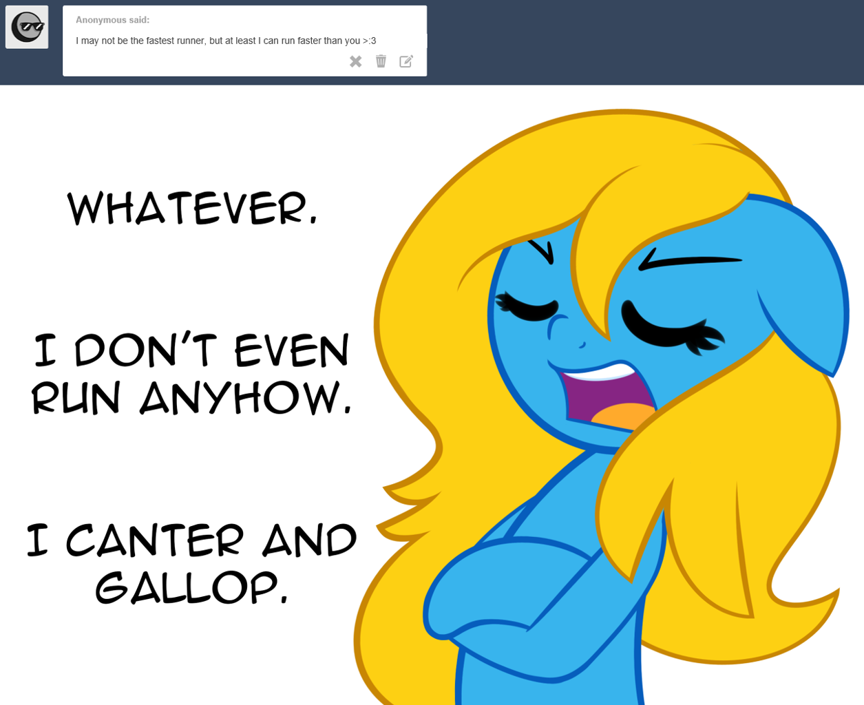 #3284188 - safe, artist:furrgroup, oc, oc only, oc:internet explorer, earth pony, pony, ask ...