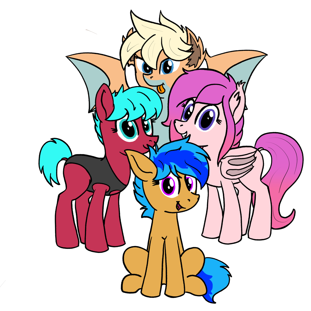 #3284240 - safe, artist:yugtra, oc, oc:candy bat, oc:candy sweet, oc:eclair winglain, oc ...