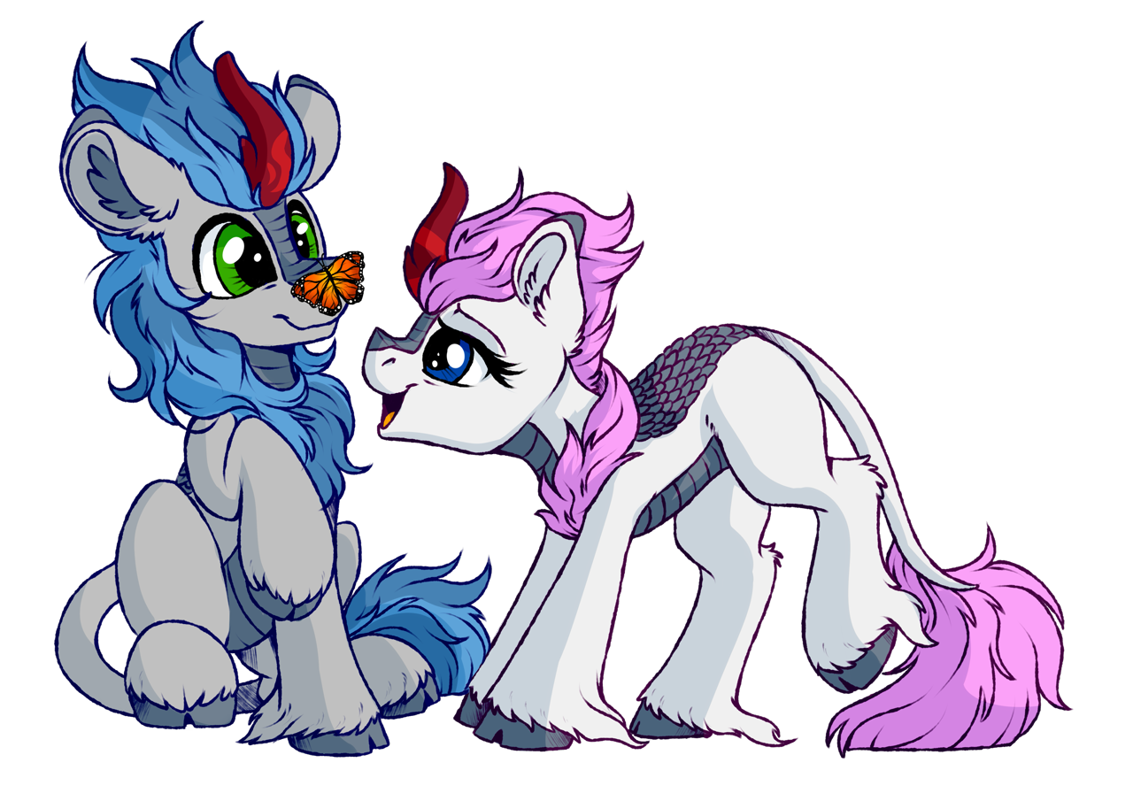 #3273736 - safe, artist:julunis14, oc, oc:silver slate, oc:vesperr, kirin, 2024 community collab ...