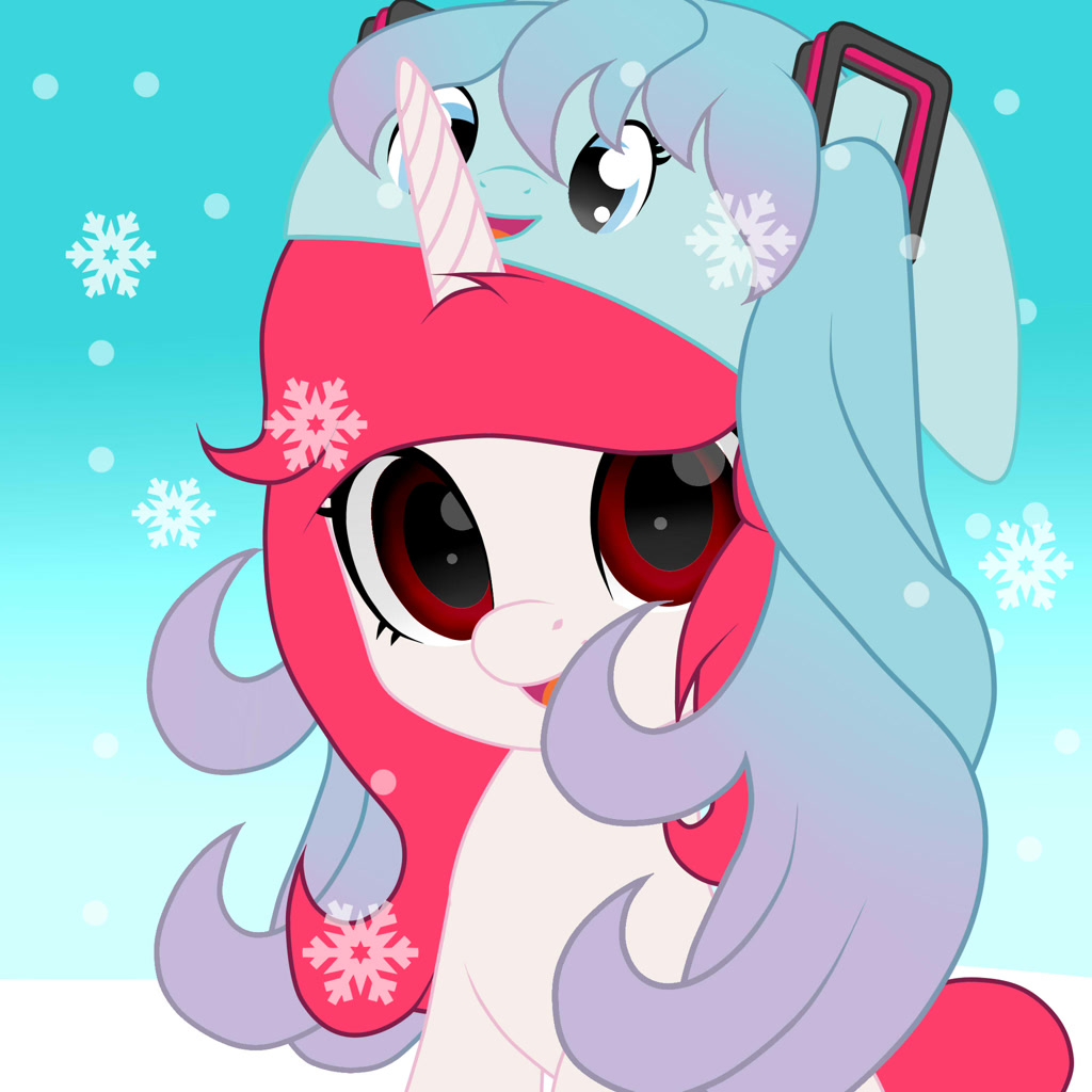 #3284421 - safe, artist:naoto yazarän, oc, unicorn, cap, hat, hatsune ...