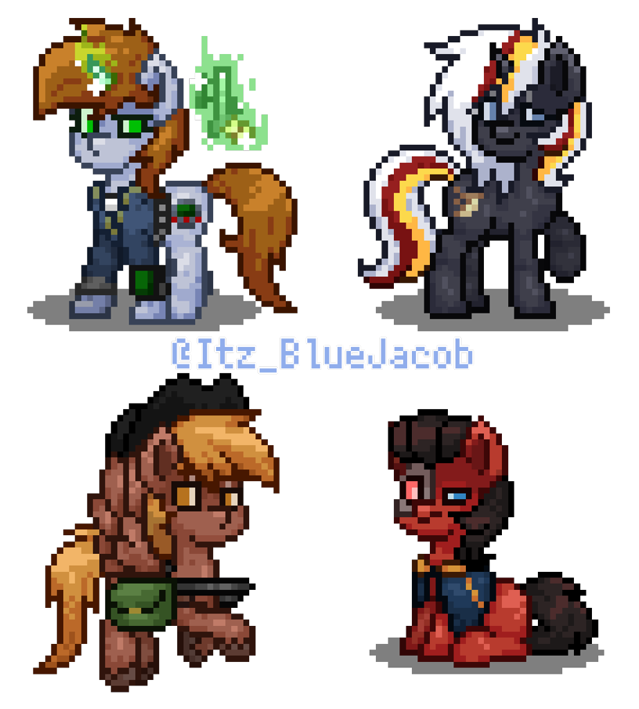 #3285897 - safe, edit, oc, oc only, oc:calamity, oc:littlepip, oc:red eye, oc:velvet remedy ...