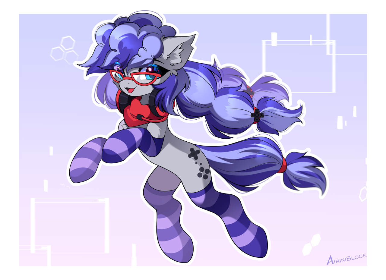 #3287114 - safe, artist:airiniblock, oc, oc only, oc:cinnabyte, earth pony, rcf community, chest ...