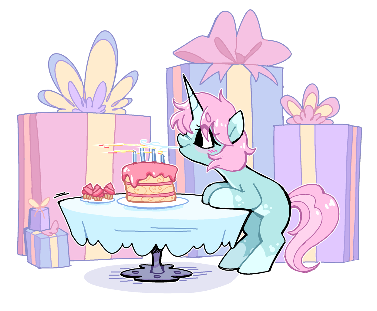 #3289400 - safe, artist:syrupyyy, oc, oc only, oc:scoops, pony, unicorn ...