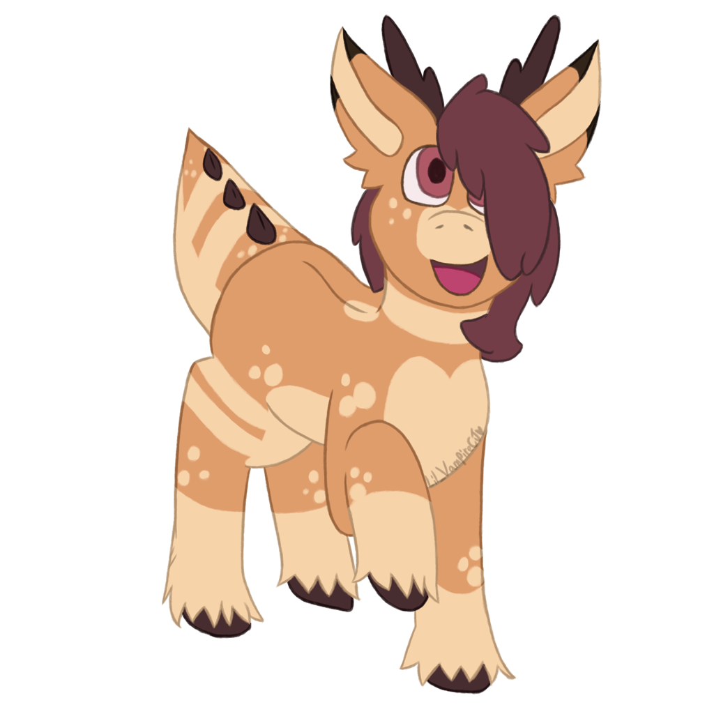 #3289562 - safe, artist:lil_vampirecj, oc, oc only, deer, hybrid, pony ...
