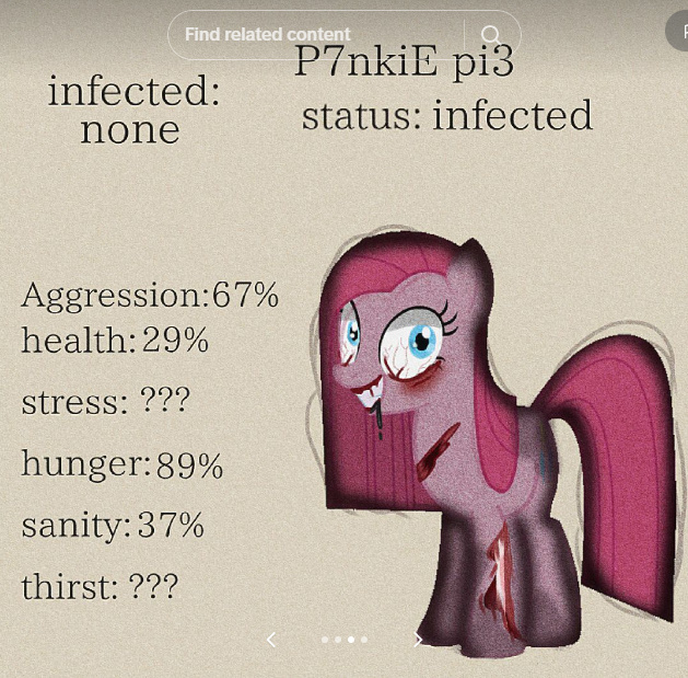 #3274409 - grimdark, grotesque, artist:makikofox3535, pinkie pie, earth ...