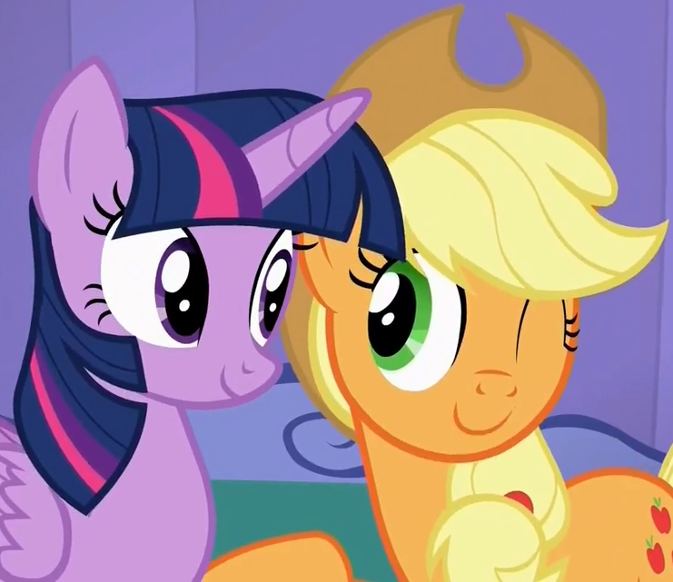 #3291326 - safe, screencap, applejack, twilight sparkle, alicorn, earth ...