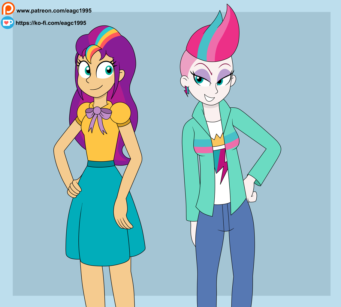 #3291712 - safe, artist:eagc7, sunny starscout, zipp storm, human ...