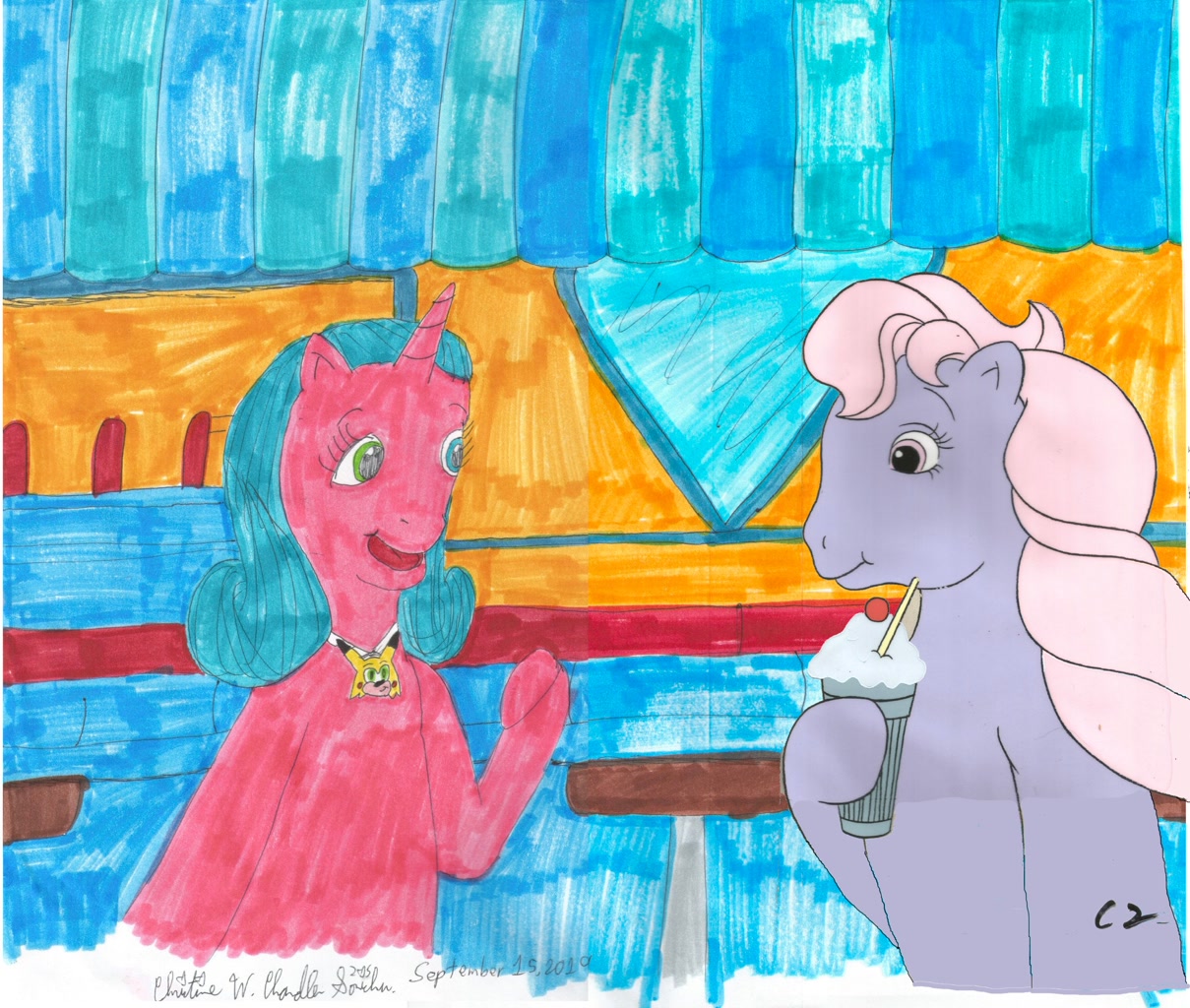 #3276814 - safe, artist:chris chan, clover (g1), earth pony, pony, g1 ...