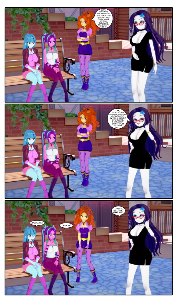 #3277194 - suggestive, artist:misunderstoodsecrets, adagio dazzle, aria blaze, rarity, sonata ...