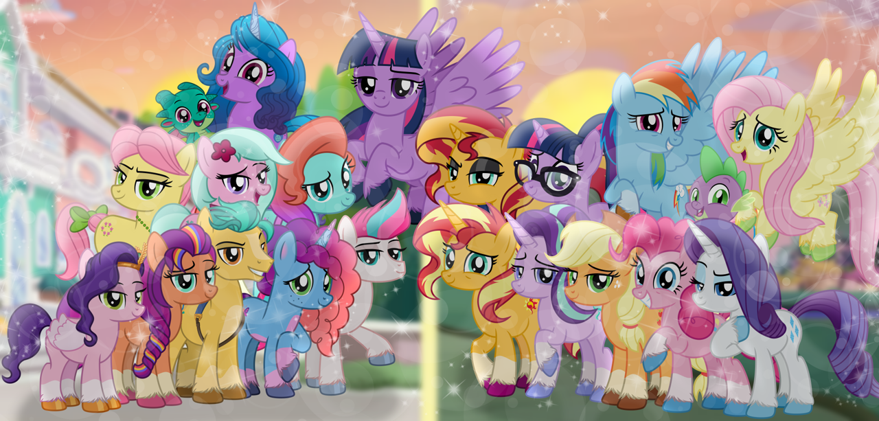 #3460748 - safe, artist:emeraldblast63, applejack, dahlia, fluttershy ...