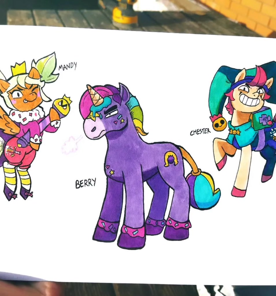 #3460847 - safe, artist:crystalsnowflakie, pegasus, pony, unicorn, all ...