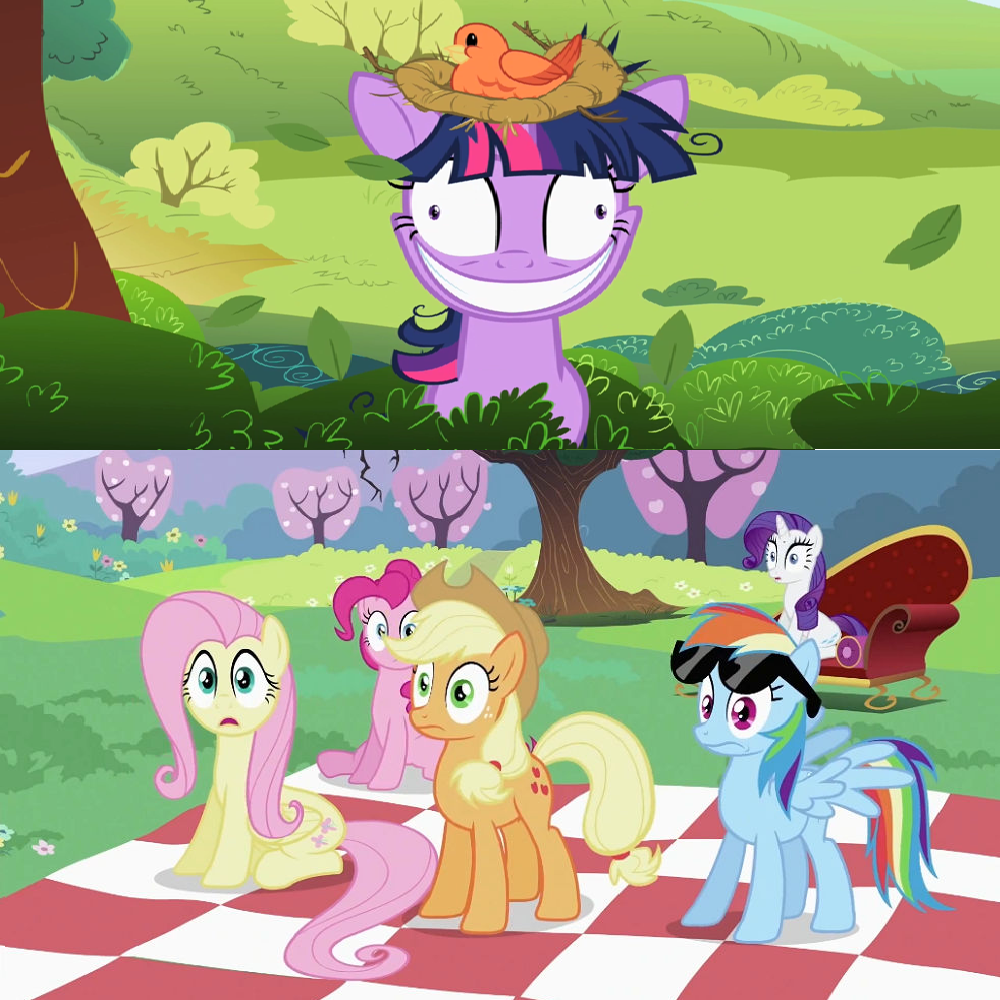 #3466382 - safe, screencap, applejack, fluttershy, pinkie pie, rainbow ...