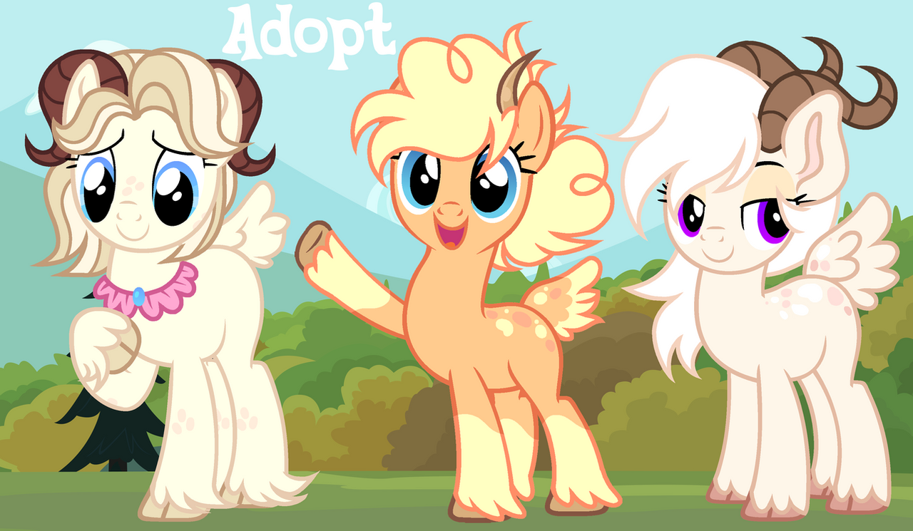 #3468465 - safe, artist:vi45, oc, oc only, goat, goat pony, cloven ...