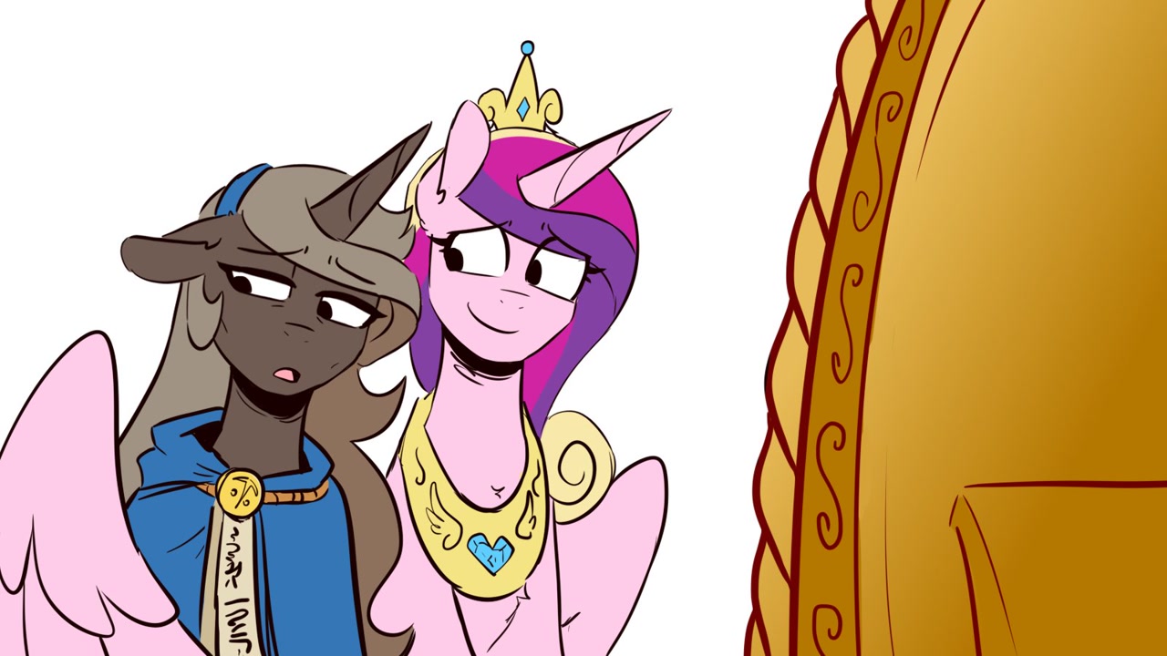 #3469533 - safe, artist:redxbacon, princess cadance, oc, oc:parch well ...