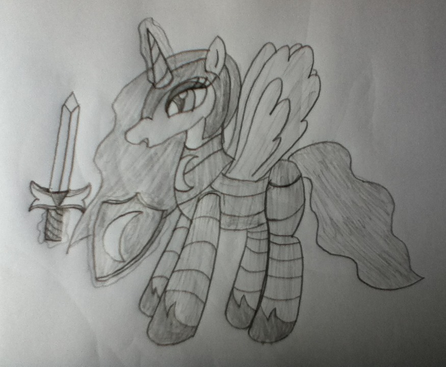 #3470433 - safe, artist:lunashy21, nightmare moon, alicorn, pony, g4 ...