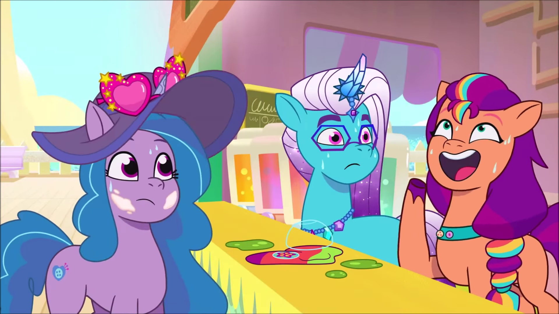 #3471324 - safe, screencap, comet (g5), izzy moonbow, sunny starscout ...