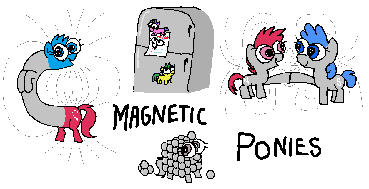 #3474122 - safe, artist:kleyime, oc, oc only, magnet pony, cute ...