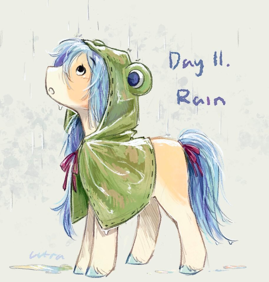 #3474130 - safe, artist:lutraviolet, oc, oc only, oc:rain, earth pony ...