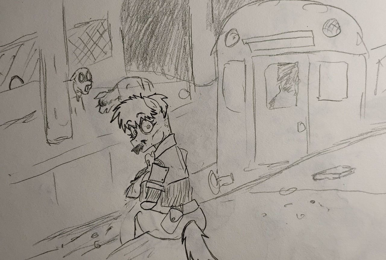 #3474373 - safe, artist:pony quarantine, oc, oc only, earth pony, ghoul ...