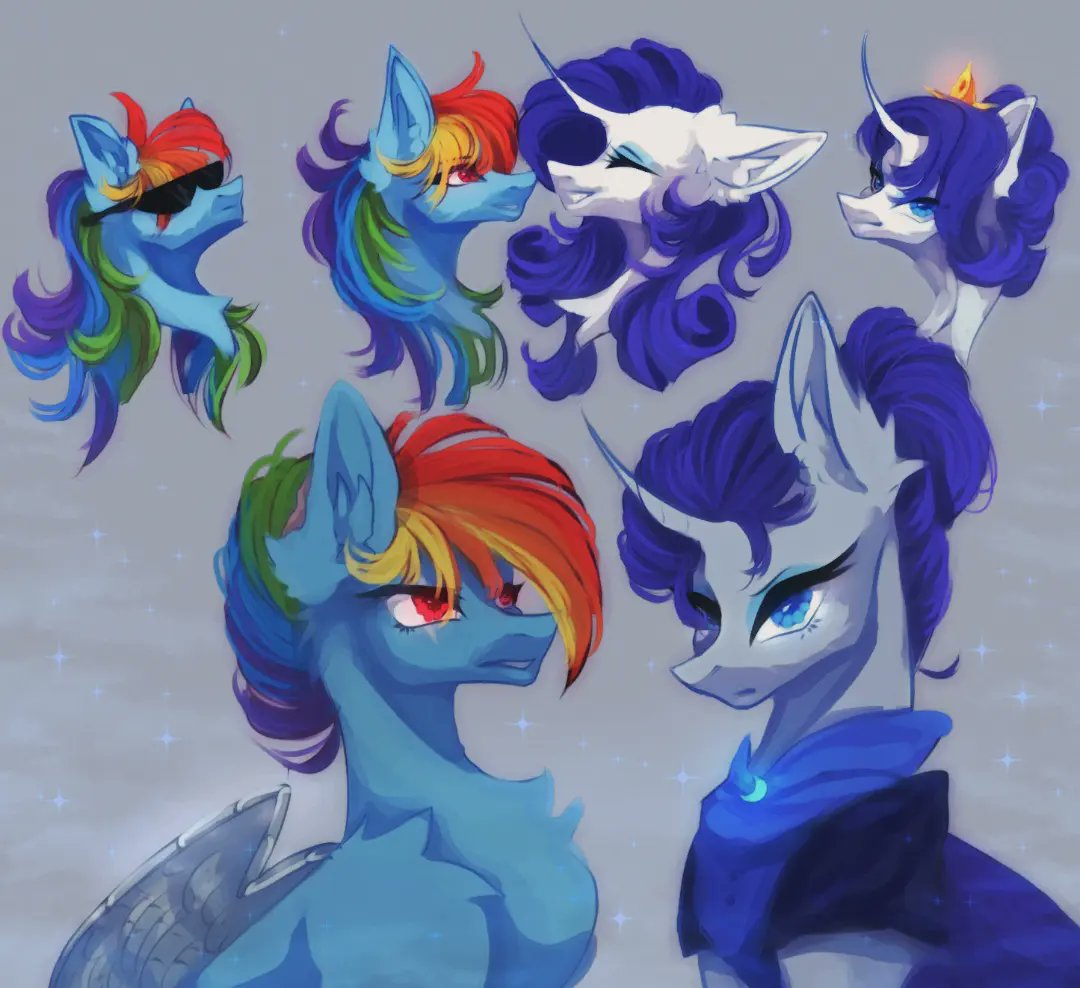 #3475513 - safe, artist:reminati_27, rainbow dash, rarity, pegasus ...