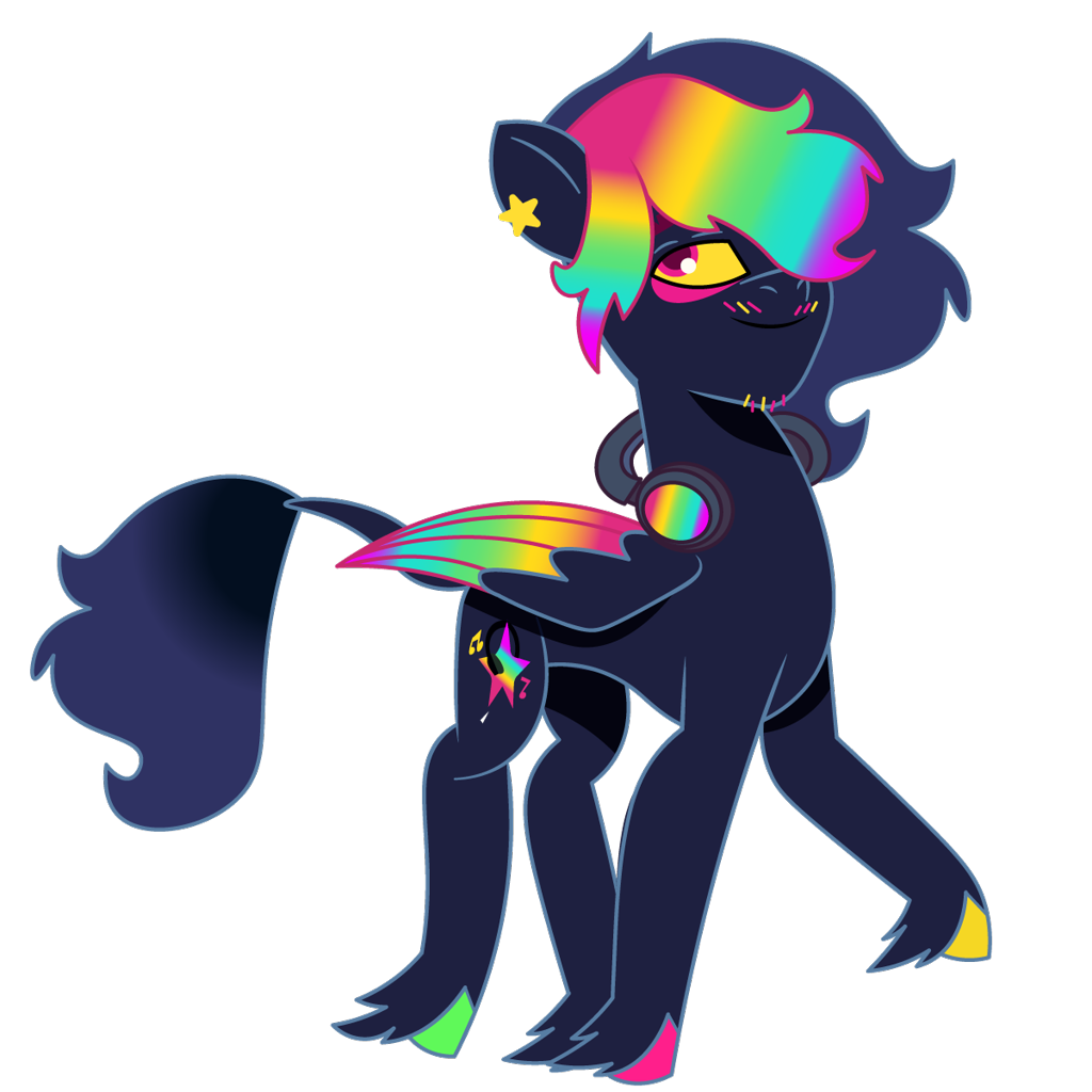 3457082 Safe Artist Prixy05 Oc Oc Only Oc Dj Axel Neon Pegasus