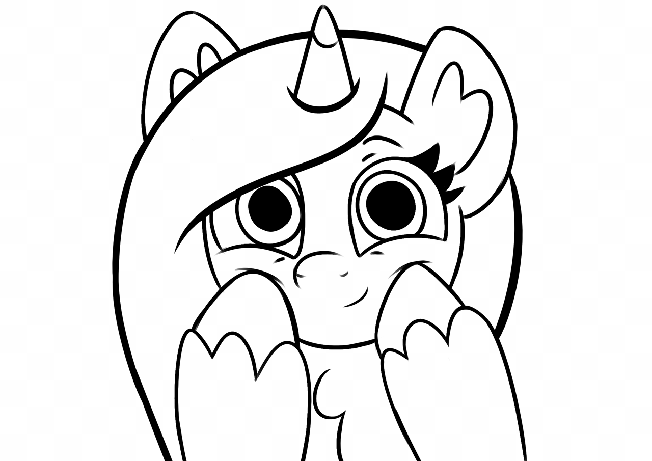 #3459291 - safe, artist:mashee, oc, oc:mashee, pony, unicorn, adorable ...