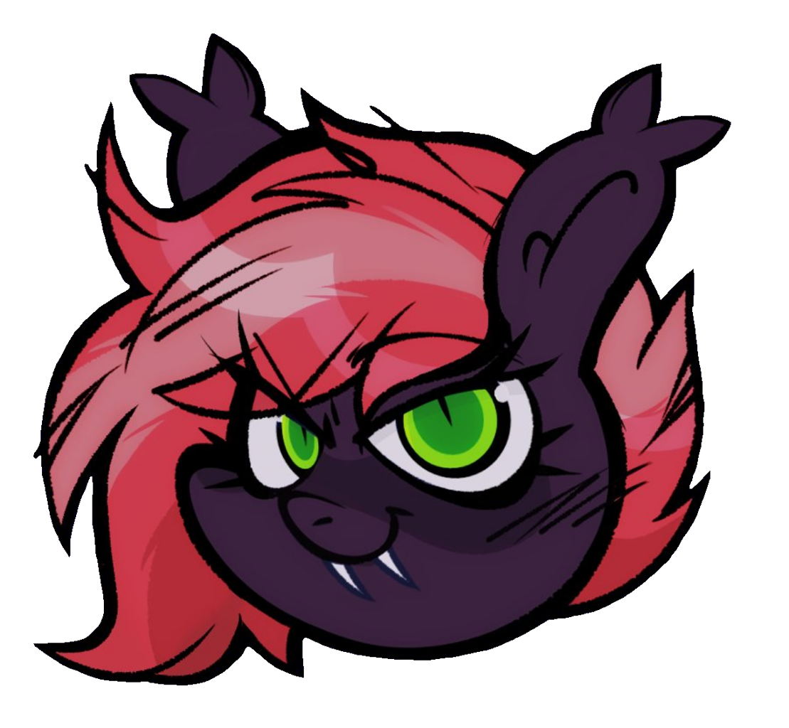 #3485731 - safe, artist:opossum-stuff, oc, oc:scarlet flare, bat pony ...
