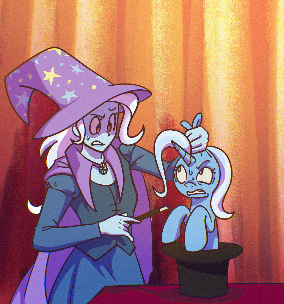 #3487331 - safe, artist:byefella, trixie, human, pony, unicorn ...