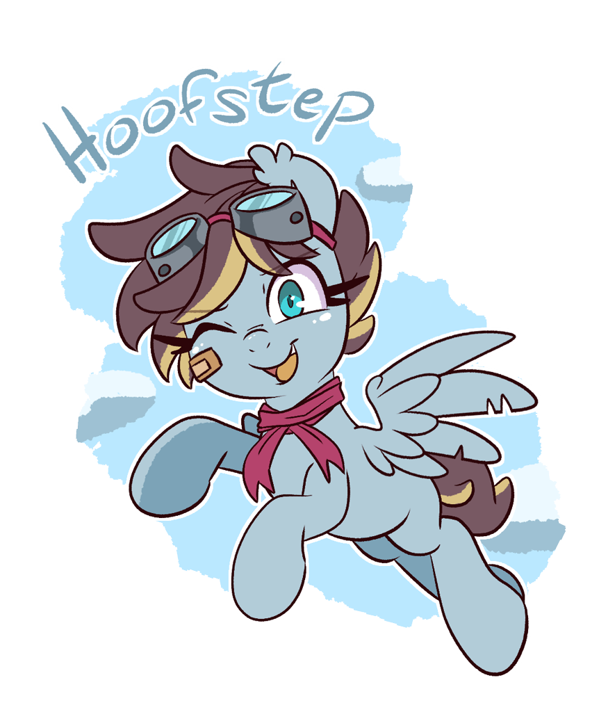 #3488707 - safe, artist:lou, oc, oc only, oc:hoofstep, pegasus, pony, band-aid, blank flank ...