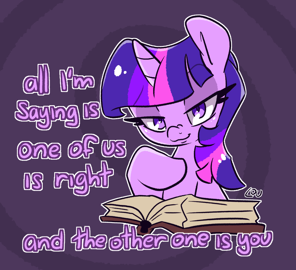 #3488820 - safe, artist:lou, twilight sparkle, pony, unicorn, g4 ...