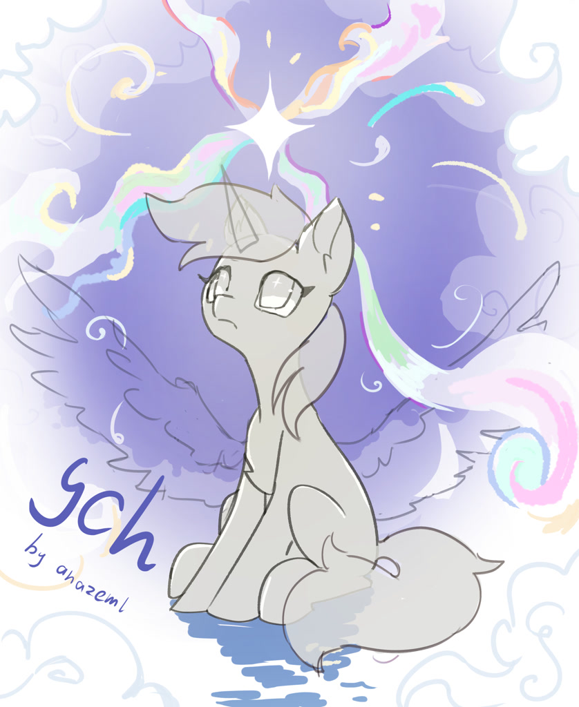 #3490021 - safe, artist:anazeml, pony, unicorn, chest fluff, commission ...