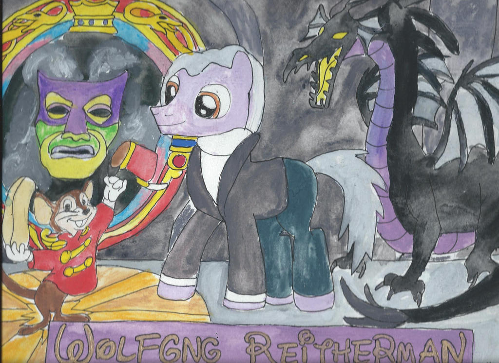 #3490734 - safe, artist:merrittwilson, dragon, earth pony, mouse, pony ...