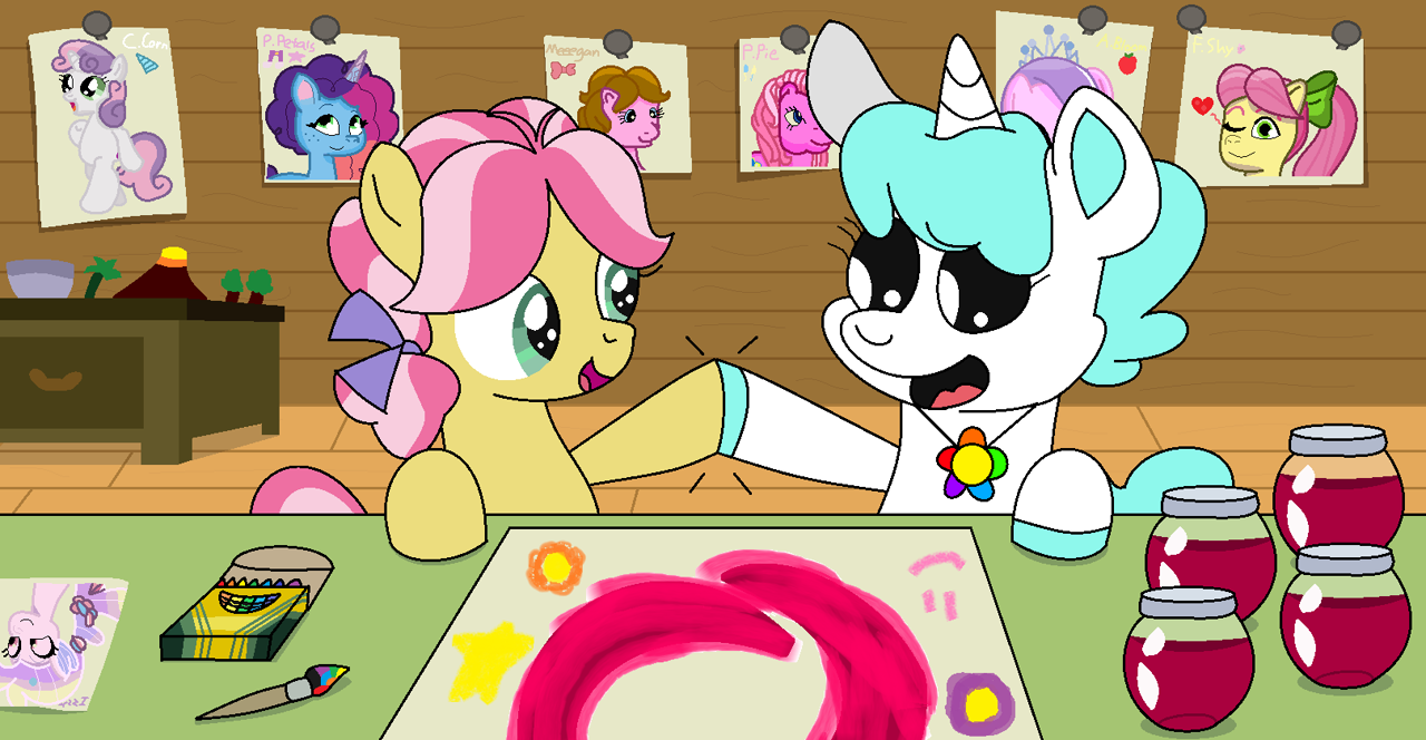 #3493932 - safe, artist:starwarriorjian, destiny (g5), diamond tiara ...