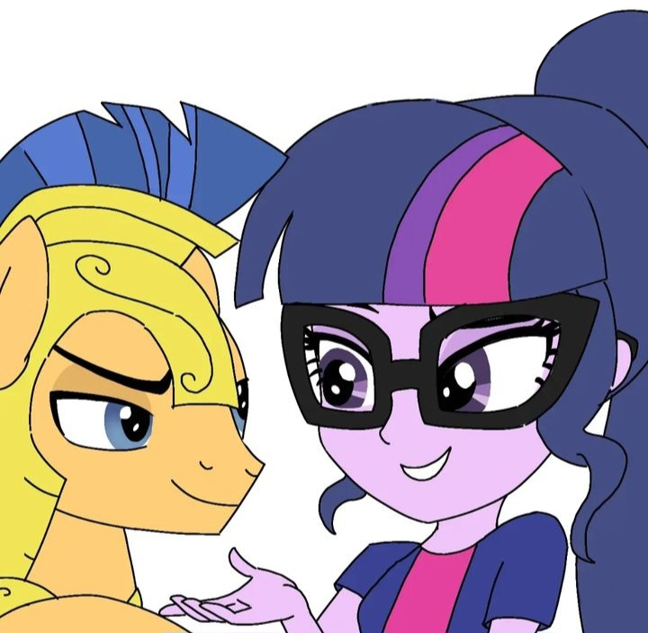 #3495299 - source needed, safe, artist:paracetamolnavo30, flash sentry, sci-twi, twilight ...