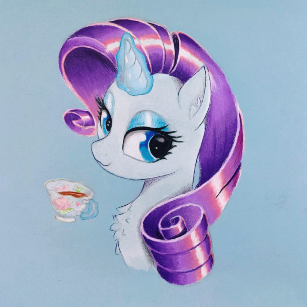 #3495502 - safe, anonymous artist, rarity, pony, g4, bust, chest fluff ...