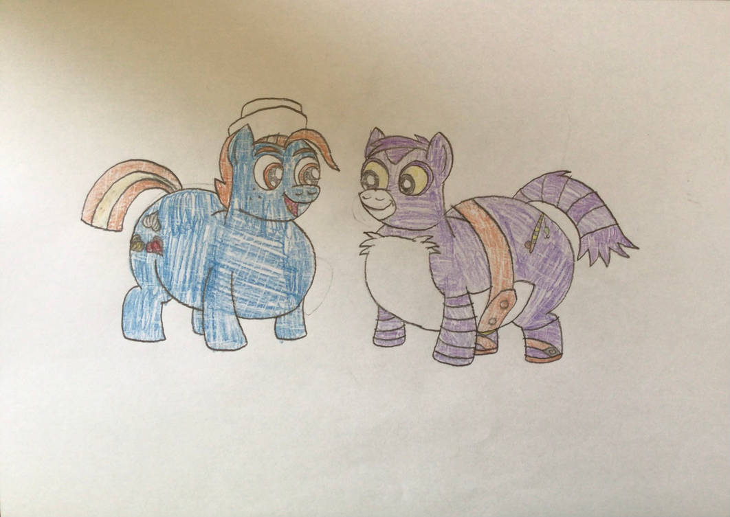 #3495794 - safe, artist:hritz123, oc, oc:fudge cookie, earth pony, pony, belly, belt, big belly ...