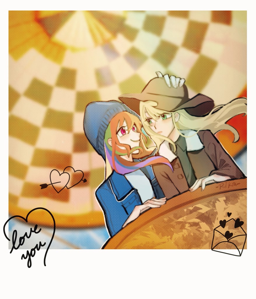 #3496625 - safe, artist:saruko648, applejack, rainbow dash, human, g4 ...