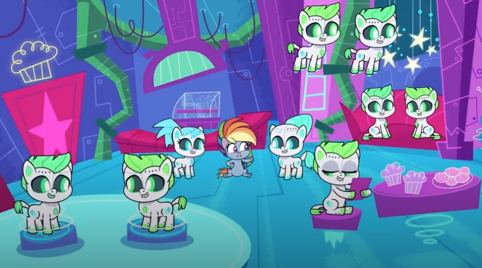 #3498617 - safe, screencap, natalie, pulverizer, rainbow dash, mecha ...