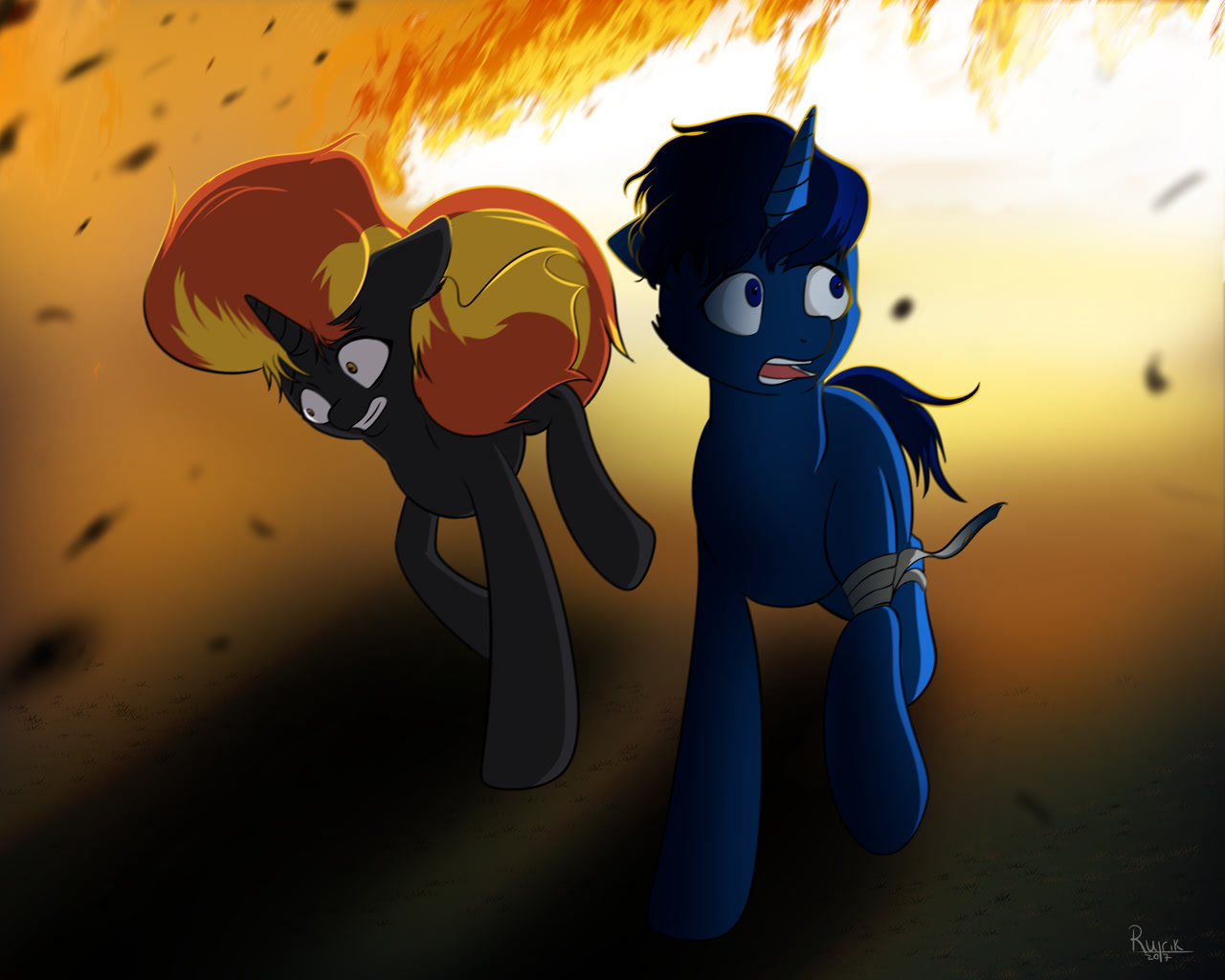 #3480404 - safe, artist:ruirik, oc, oc only, oc:ember, pony, unicorn, fanfic:two thousand miles ...