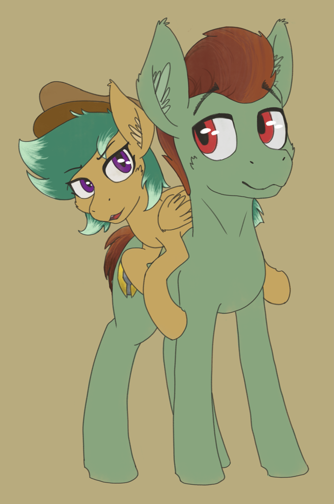 #3481772 - safe, artist:al solae, oc, oc only, oc:aegis, oc:tabloid slant, earth pony, pegasus ...