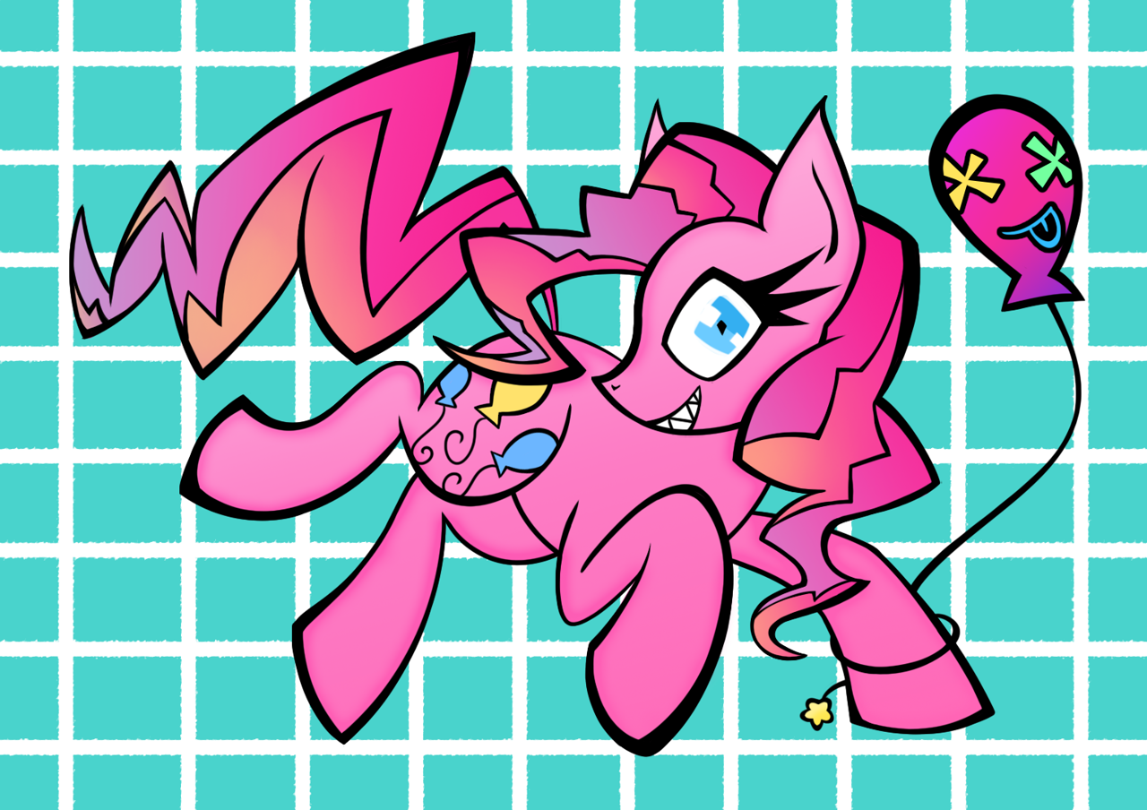 #3499653 - safe, artist:acura, pinkie pie, earth pony, pony, balloon ...