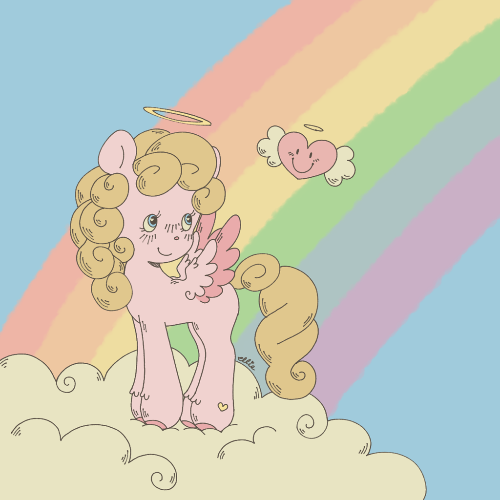 #3505019 - safe, artist:smile-files, angel, pegasus, pony, blonde mane ...