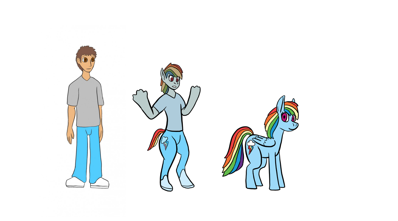 #3505236 - safe, artist:kamikazetommydragon, rainbow dash, human ...