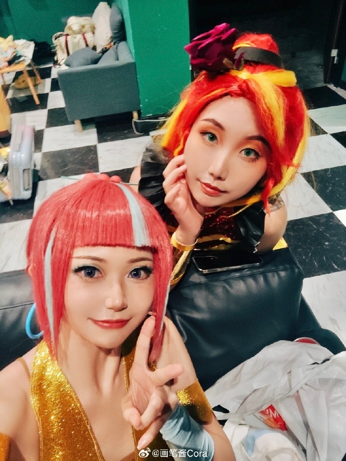 #3506537 - safe, artist:yalisa tu, sour sweet, sunset shimmer, human ...