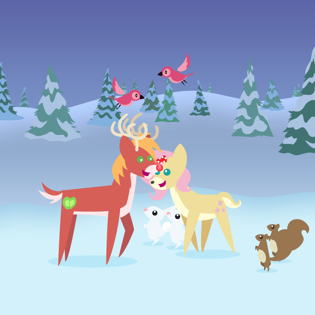 #3506933 - safe, anonymous artist, big macintosh, fluttershy, bird ...