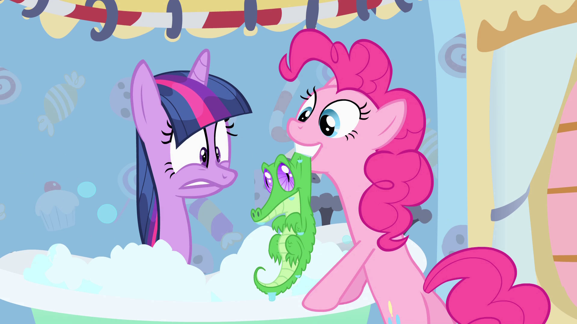 #3510394 - safe, screencap, gummy, pinkie pie, twilight sparkle ...