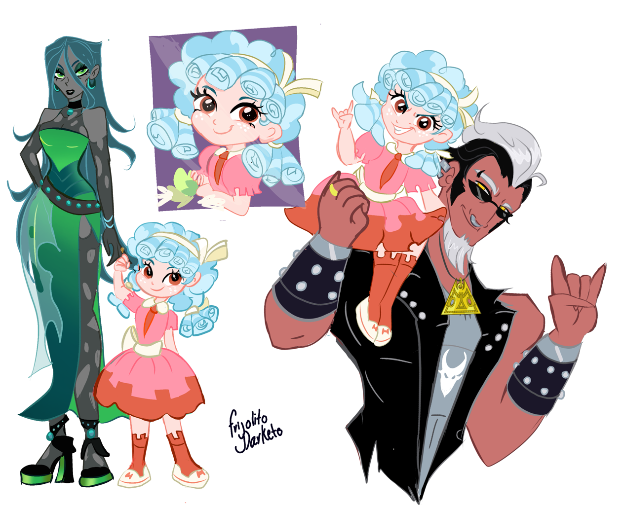 #3511096 - safe, artist:frijolito darketo, cozy glow, lord tirek, queen chrysalis, centaur ...